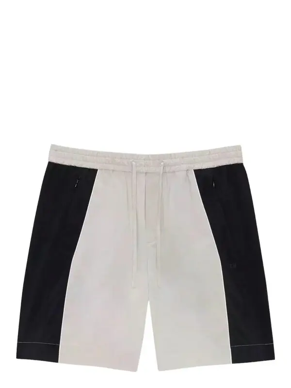 MSGM Colour-block Drawstring Shorts - Neutrals