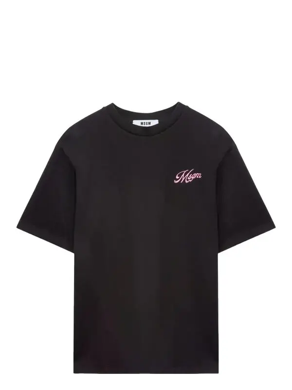 MSGM Embroidered T-shirt - Black