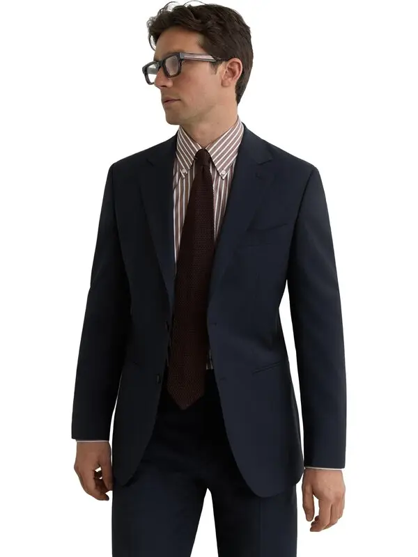 REISS Promise Wool-blend Single-breasted Suit Classic-fit Blazer - Navy