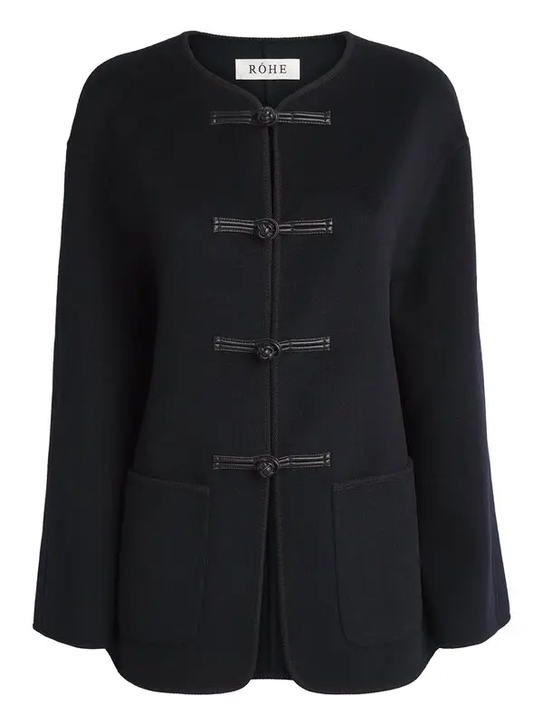 RÓHE Cashmere-wool Pankou Jacket - Navy