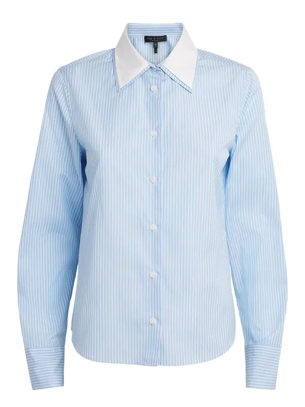 Rag & Bone Stripe Dayton Shirt - Blue