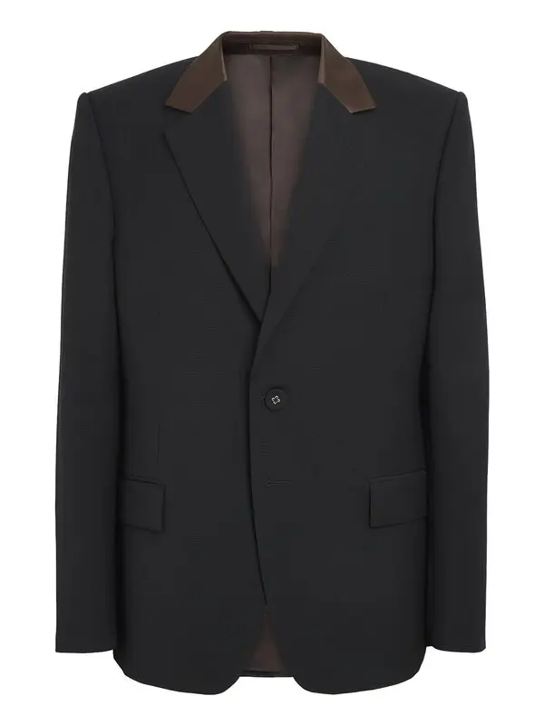 WALES BONNER Virgin Wool Alto Blazer - Black