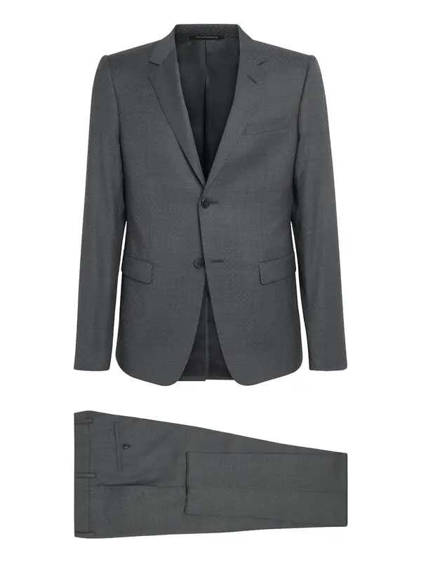 Emporio Armani Wool 2-piece Suit - Grey