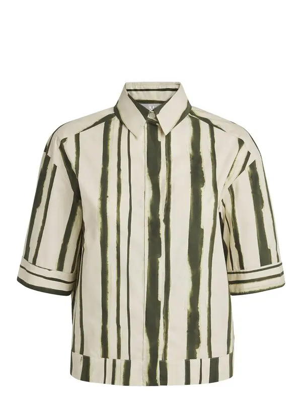 Max Mara Cotton Printed Shirt - Green