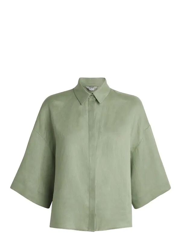 Max Mara Linen Boxy Shirt - Green