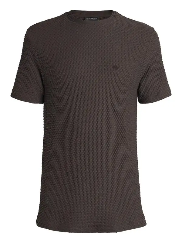 Emporio Armani Textured T-shirt - Black