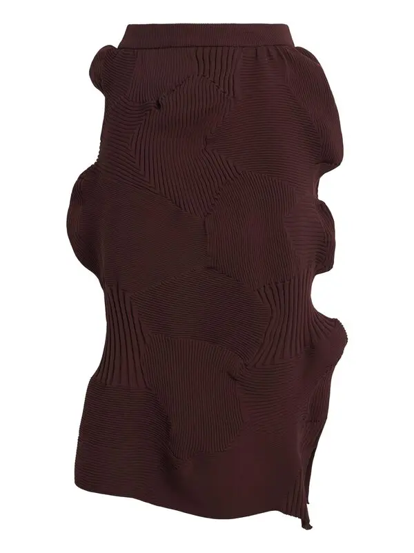 Issey Miyake Kone Kone Knit Skirt - Brown