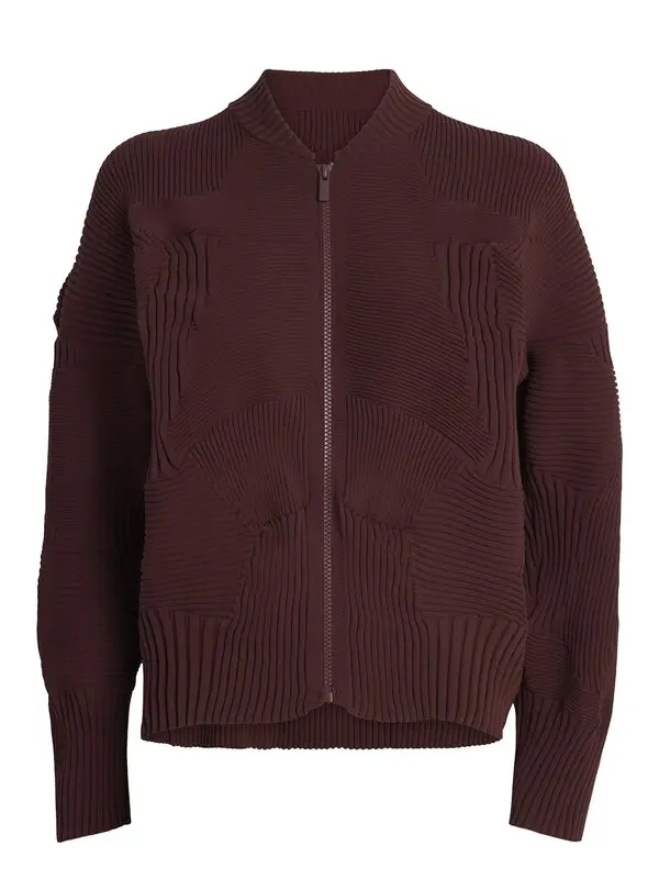 Issey Miyake Knitted Kone Kone Jacket - Brown