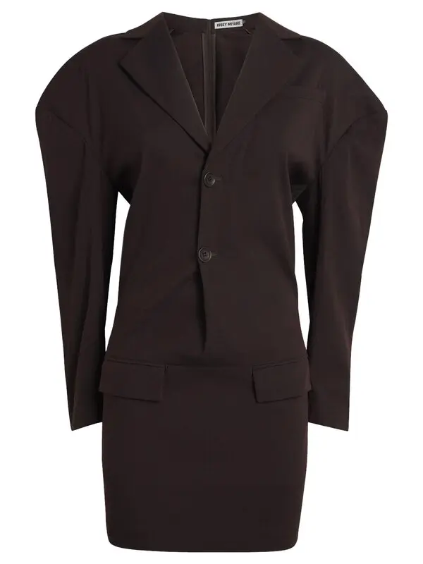 Issey Miyake Like Torso Like Blazer Mini Dress - Brown