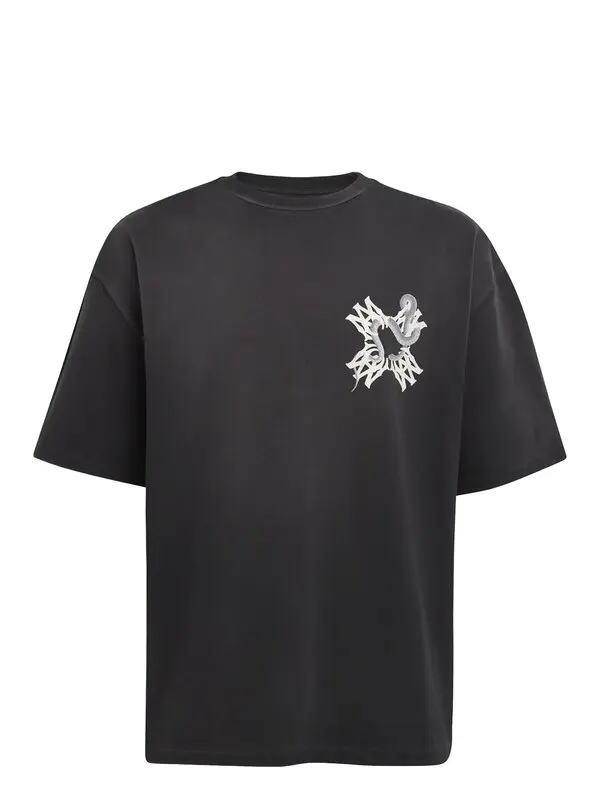 Amiri Cotton Quad Snake T-shirt - Black