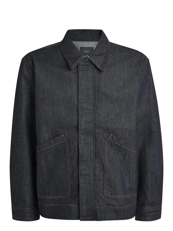 Rag & Bone Patch-pocket Denim Trucker Jacket - Navy