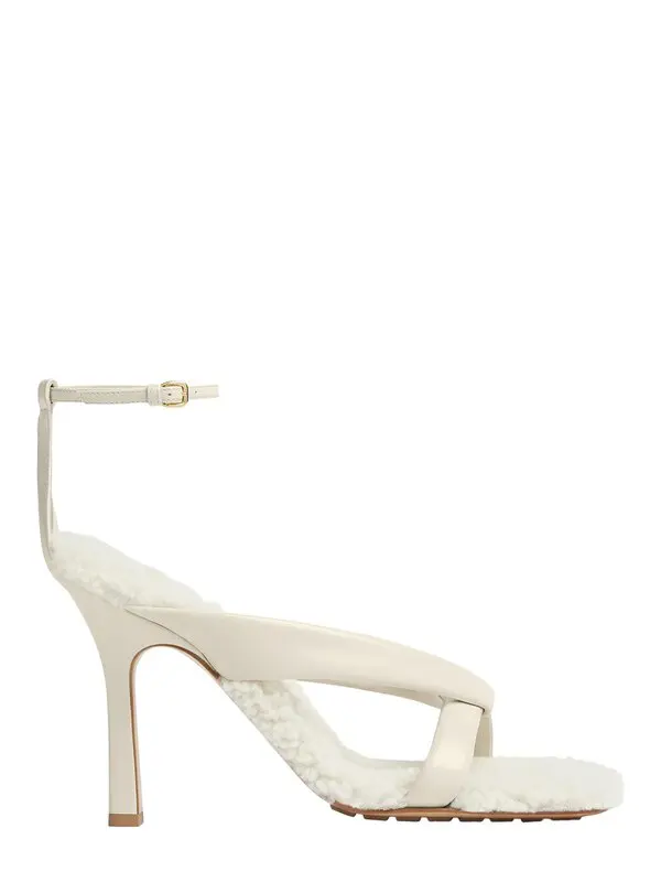 Bottega Veneta Leather Riva Sandals 90 - White