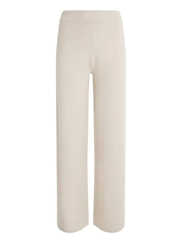 Max Mara Knitted Wide-leg Trousers - Ivory