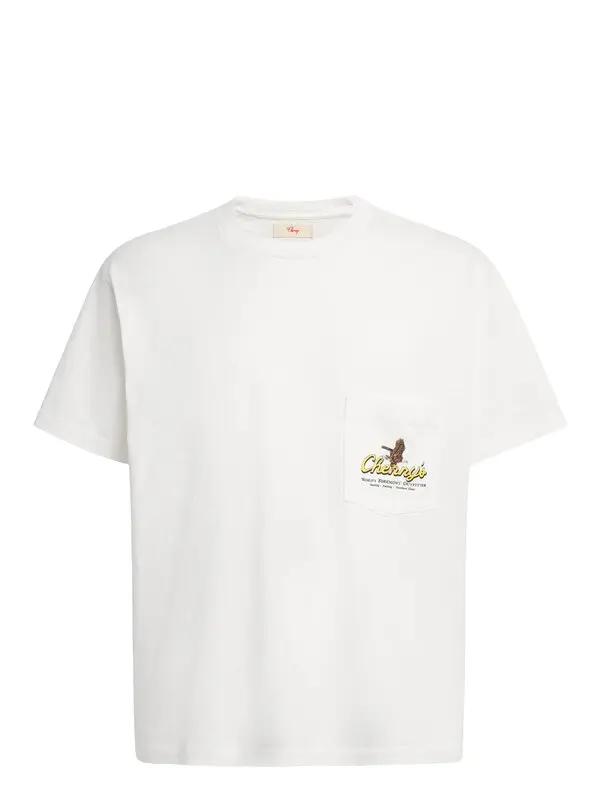 CHERRY LOS ANGELES Cotton Graphic Pocket T-shirt - White