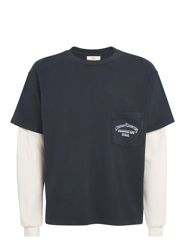 CHERRY LOS ANGELES Cotton Country Road T-shirt - Black