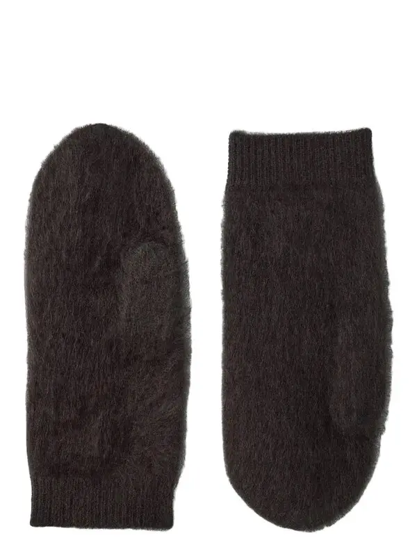 LISA YANG Brushed Cashmere Mittens - Wood