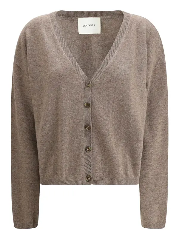 LISA YANG Abby Cashmere Cardigan - Taupe