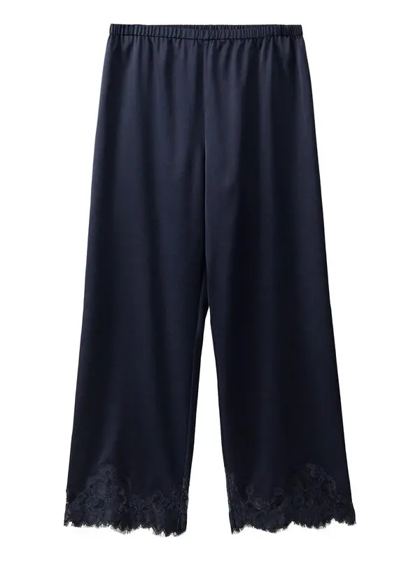 WAKAKUU Rayna Lace Trousers - Navy