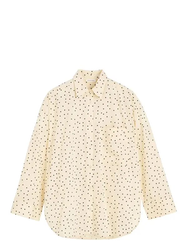 BY MALENE BIRGER Derris Voile Shirt - Creme,svart