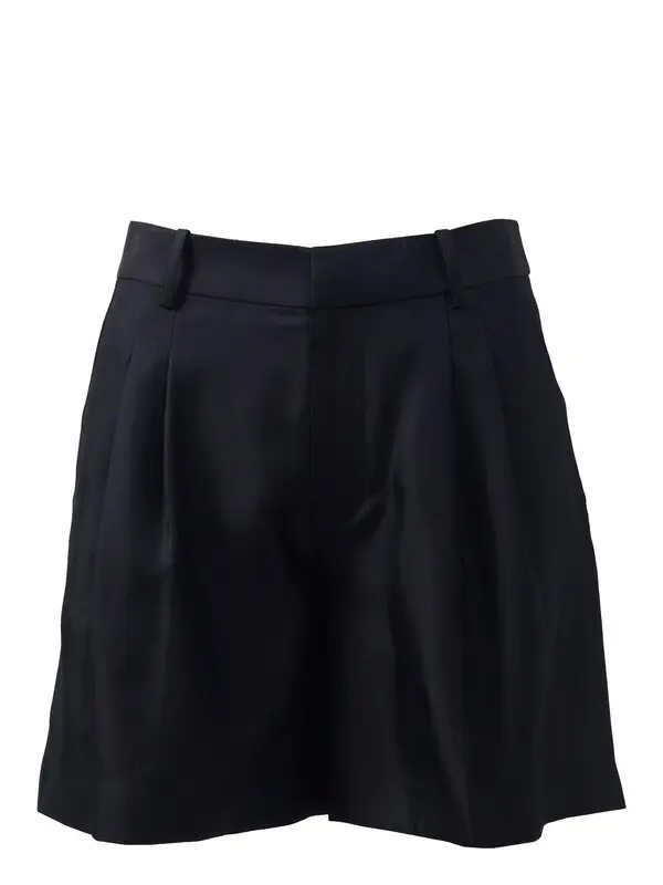 LISA YANG Wide Leg Tailored Shorts - Midnight