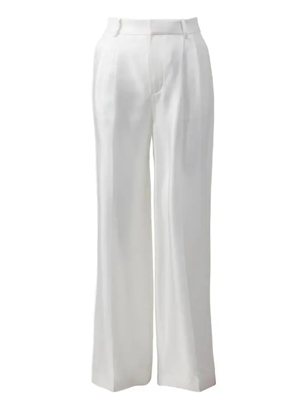LISA YANG Wide Leg Tailored Trousers - Cream