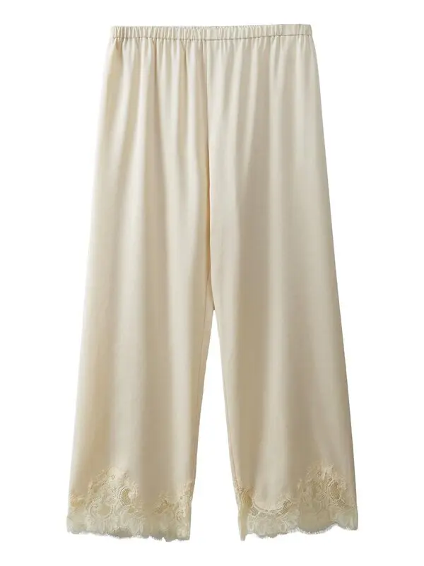 WAKAKUU Rayna Lace Trousers - Light Yellow