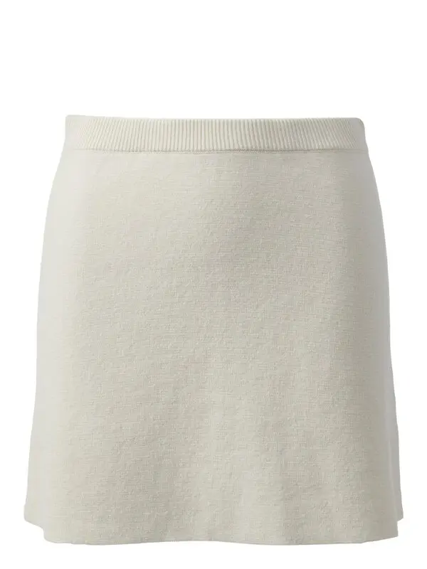 WAKAKUU Coventry Wool Skirt - Cream