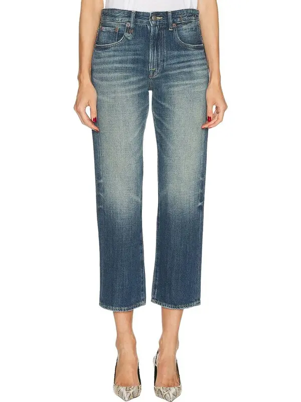 R13 Romeo Straight-leg Jean - Raine Blue