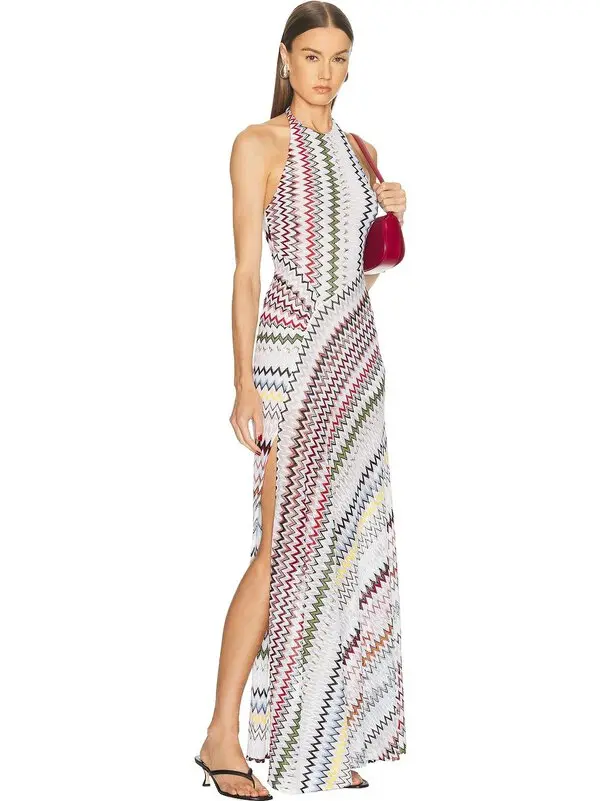 Missoni Long Dress - Multicolor With White Base