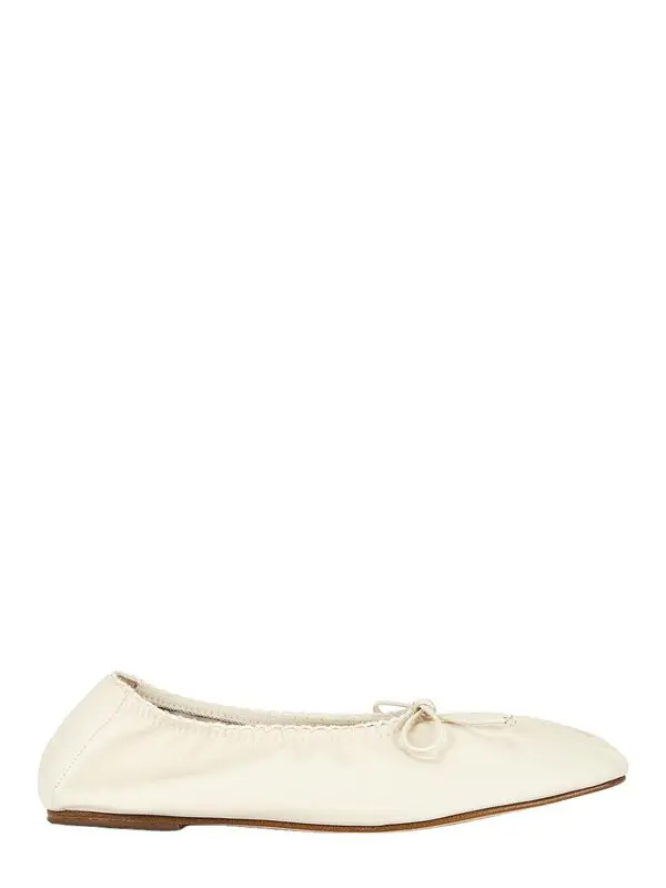 Magda Butrym Leather Ballet Flat - Cream
