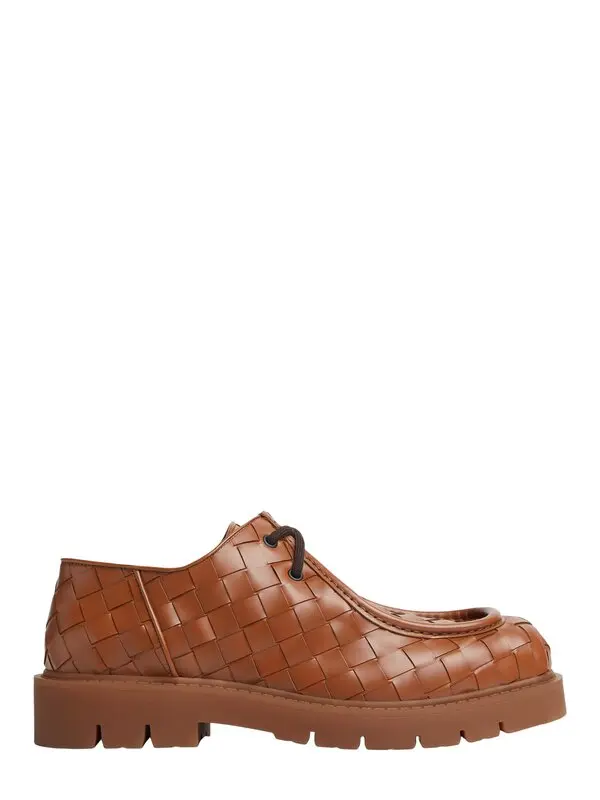 Bottega Veneta Leather Haddock Lace-up Shoes - Neutral