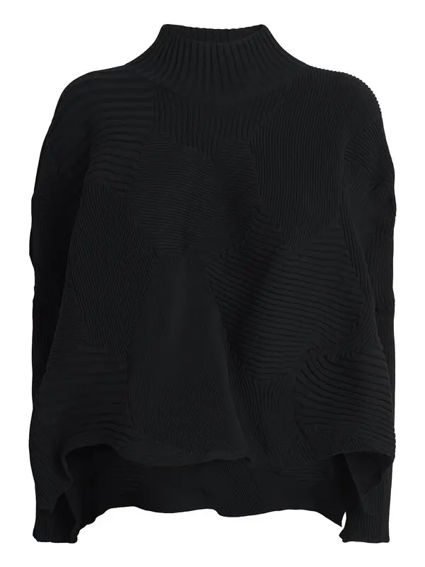 Issey Miyake Kone Kone High-neck Top - Black