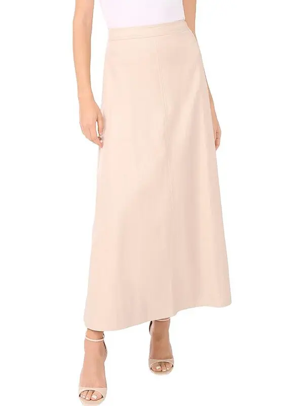 Vince Camuto Maxi Skirt With Front Seam - Neutral