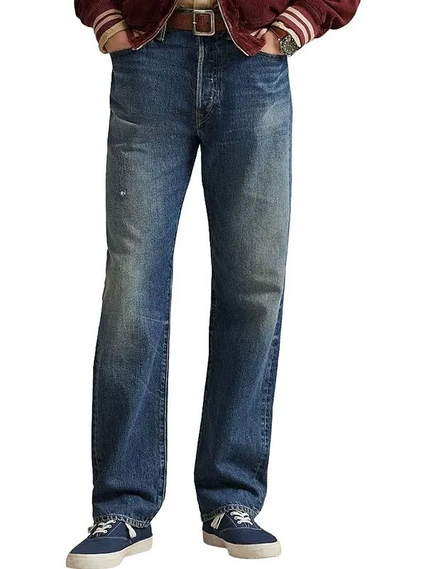 Polo Ralph Lauren Heritage Straight Distressed Jeans - Blue