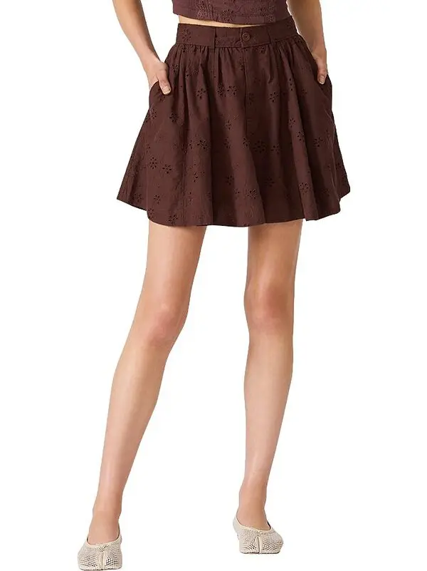 Steve Madden A-line Mini Skirt - Walnut