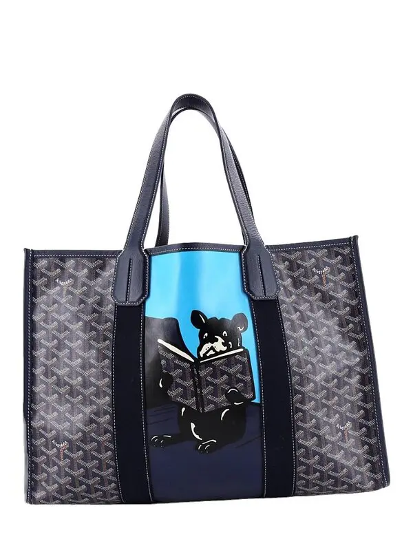 GOYARD Mm Villette Tote Printed Coated Canvas - Blue