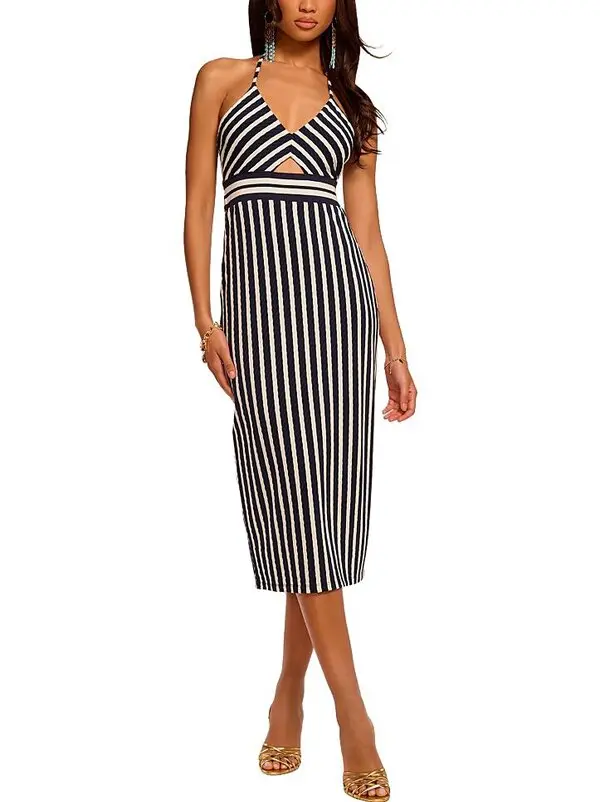 Ramy Brook Stevie Stripe Dress - Navy Stripe Combo