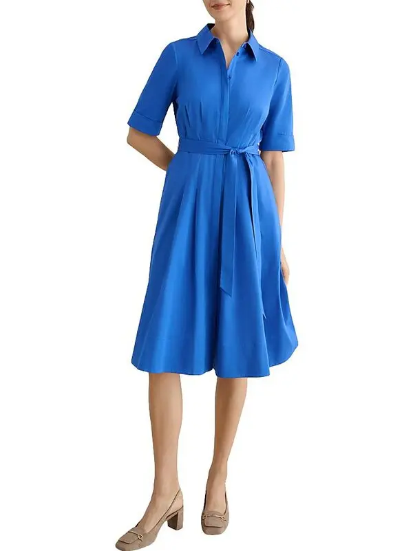 HOBBS LONDON Brigitta Shirt Dress - French Blue