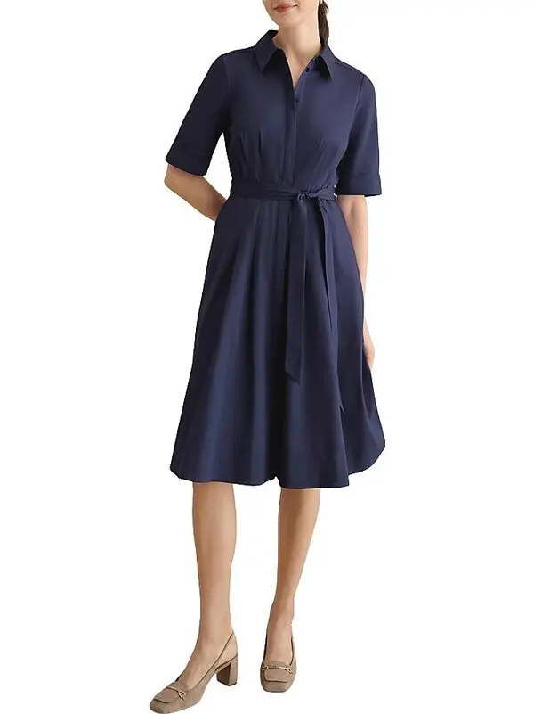 HOBBS LONDON Brigitta Shirt Dress - Midnight Navy
