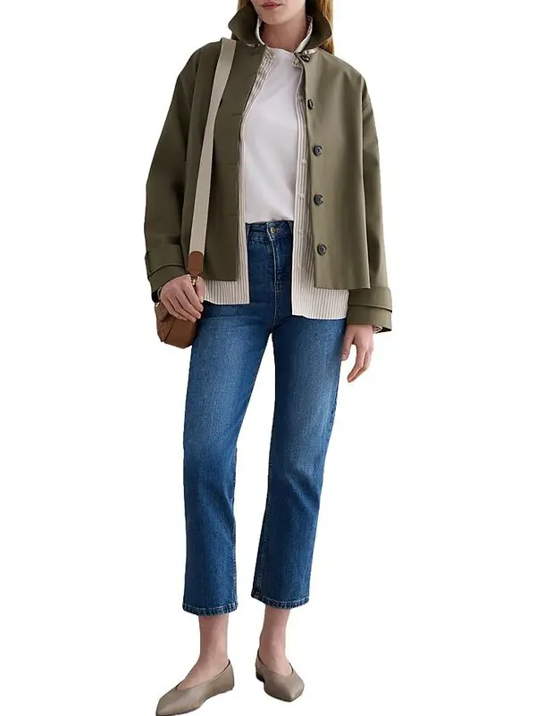HOBBS LONDON Frida Trench Jacket - Olive Green