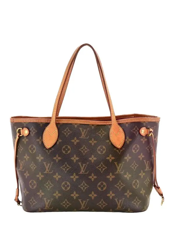 LOUIS VUITTON Neverfull Nm Monogram Canvas Pm Tote Bag - Brown