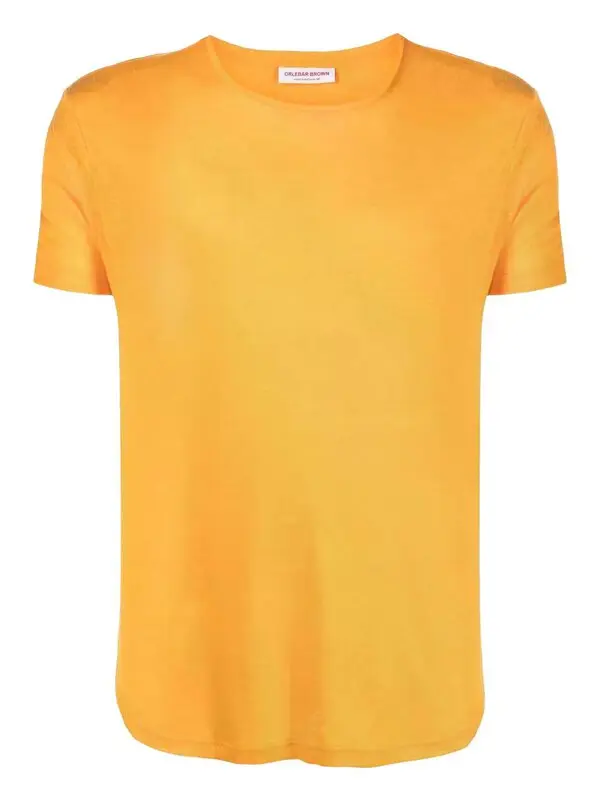 Orlebar Brown Round-neck Short-sleeve T-shirt - Orange