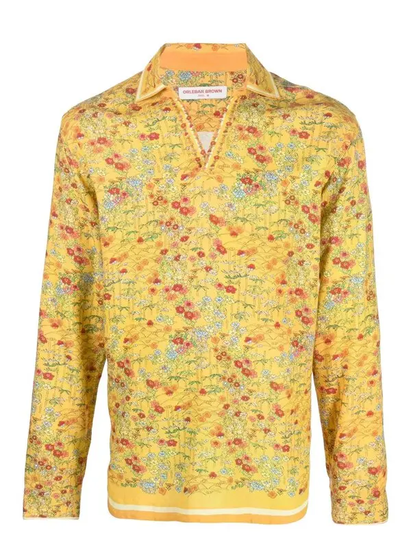 Orlebar Brown Ridley Solo Fantasy Shirt - Yellow