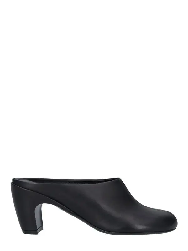 Dries Van Noten Leather Mules - Black