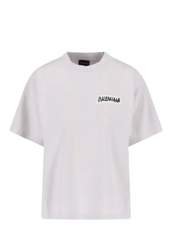 Balenciaga Masking Tape' T-shirt - Cream
