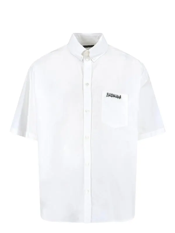 Balenciaga Masking Tape' Shirt - White