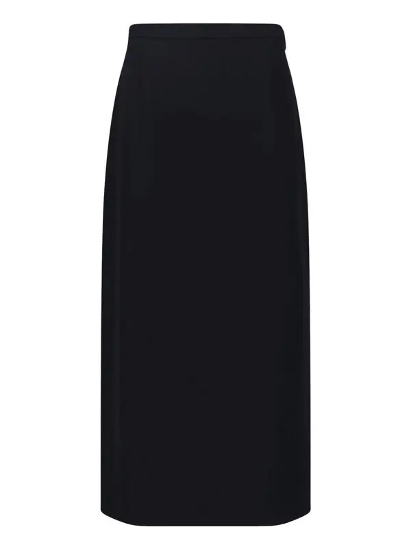 THE ROW Edric Midi Skirt - Black