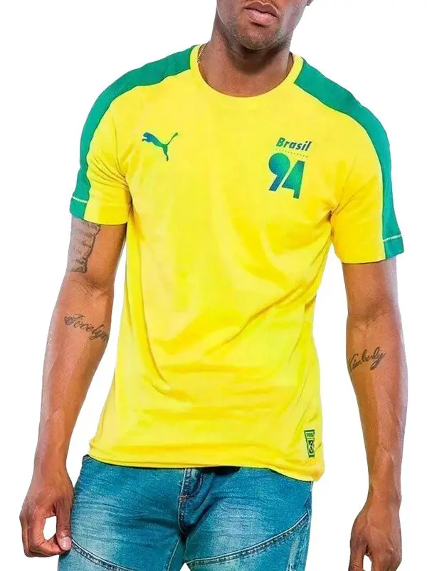 PUMA Forever Football T7 Logo T-shirt - Yellow