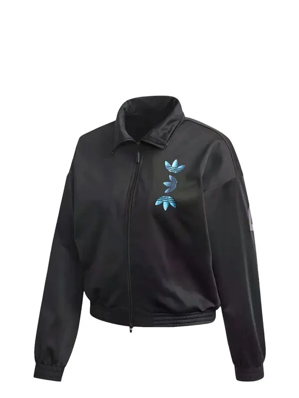 Adidas Logo-print Zip-fastening Sweatshirt - Black