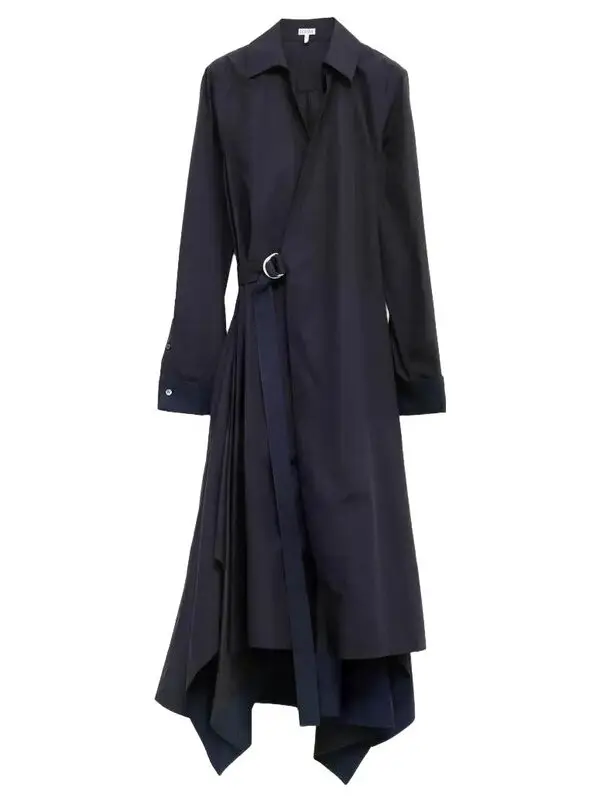 Loewe Layered Belted Midi Dress - Blue